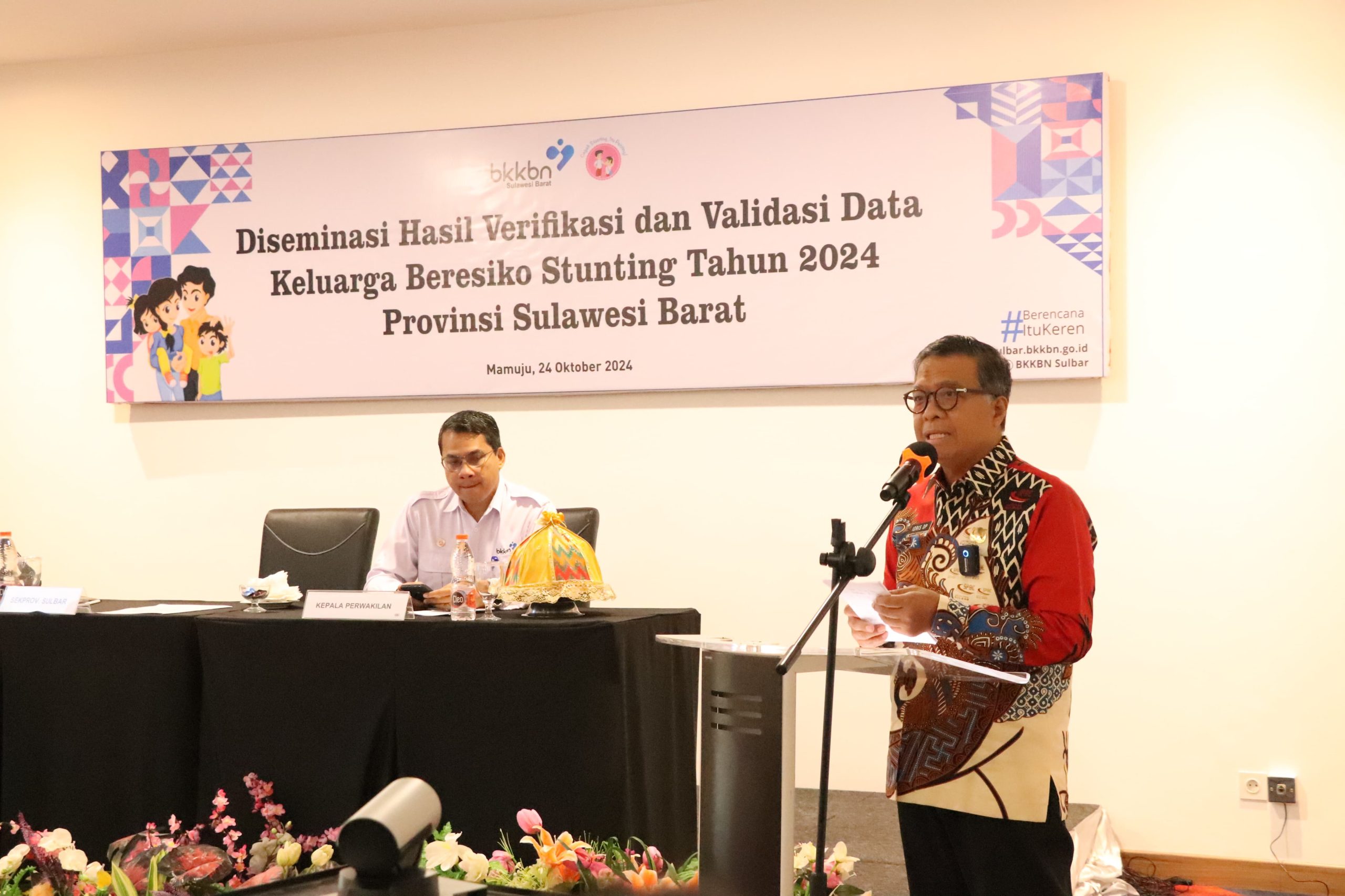 Sekprov Sulbar Membuka Diseminasi Hasil Verifikasi dan Validasi Data Keluarga Berisiko Stunting ...